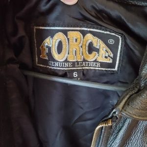 force | Jackets & Coats | Heavy Leather Biker Jacket | Poshmark